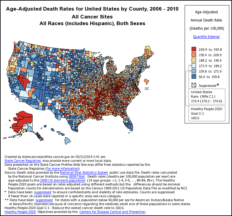 US cancer rates highest on the rivers, low in mountains, desert | REB ...